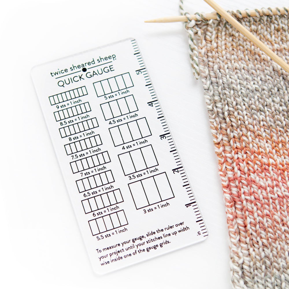 Twice Sheared Sheep - Quick Gauge Ruler | Knit Whit's Yarn & Crafts